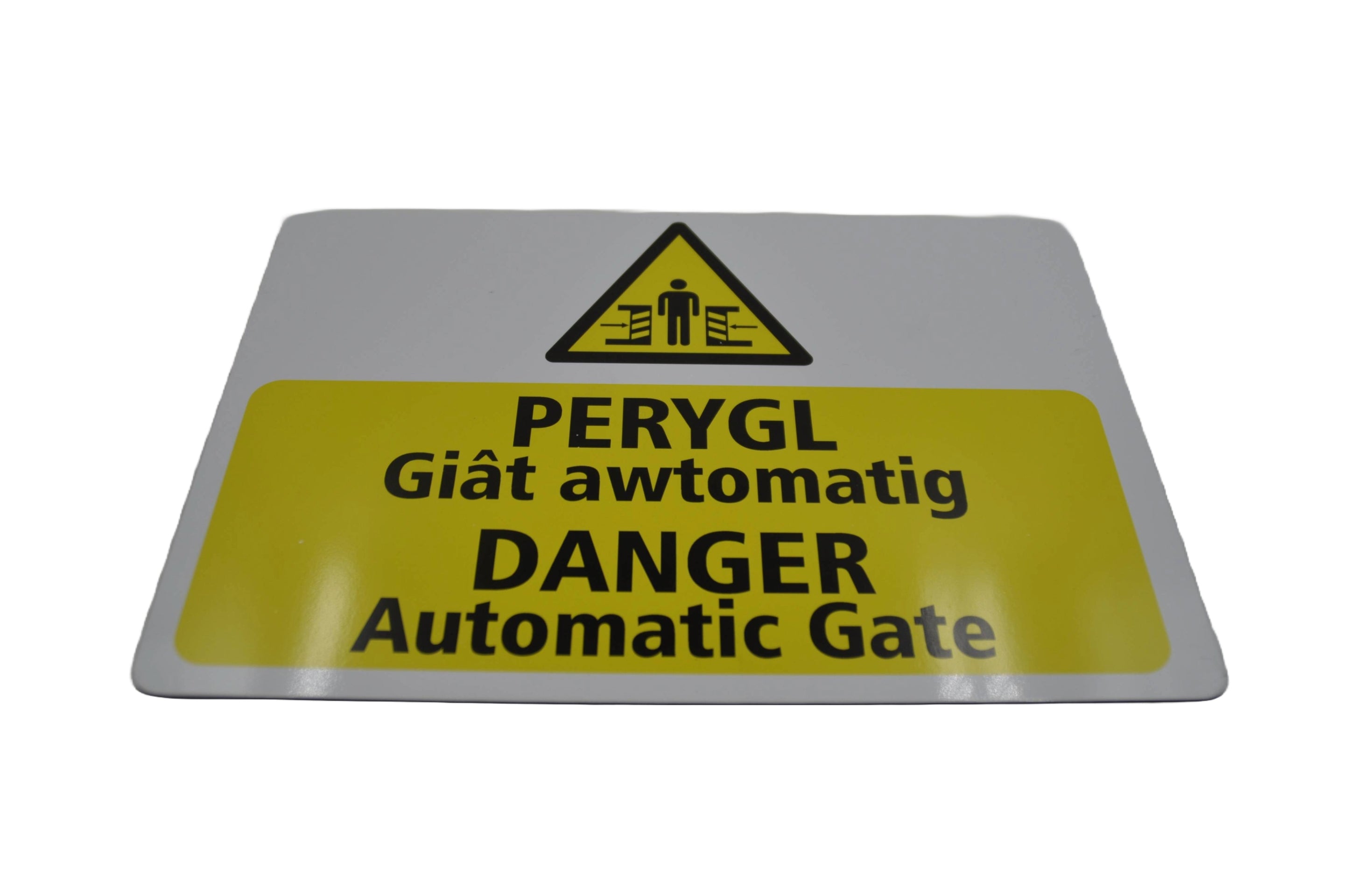 Danger Automatic Gate Bi Lingual Sign – Automagic Doors Ltd