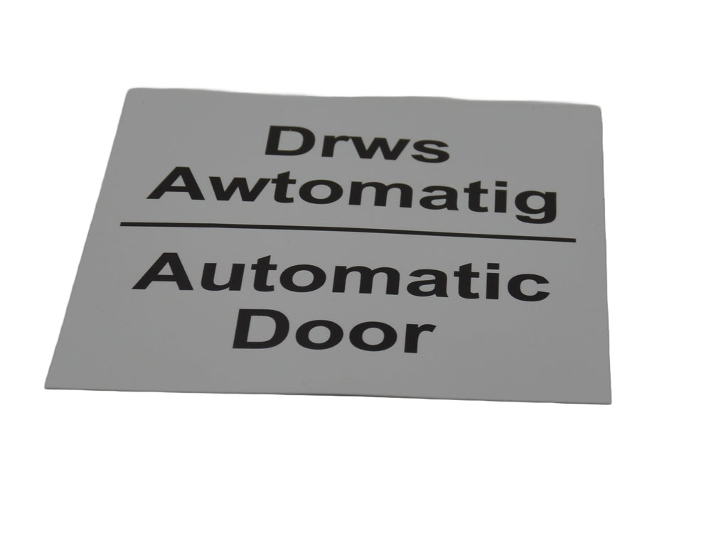 Automatic Door Sign – Self-Adhesive (Welsh Dual Language) - Drws Awtom ...