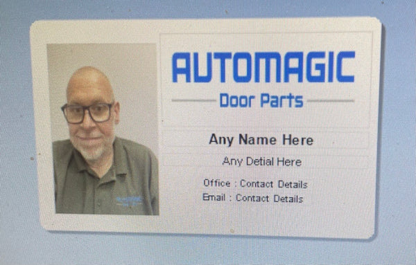 Professional Printed ID Cards for Door Companies – Automagic Doors Ltd